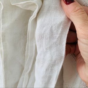 Dining | White Cottage Farmhouse Woven Tablecloth Linen | Poshmark